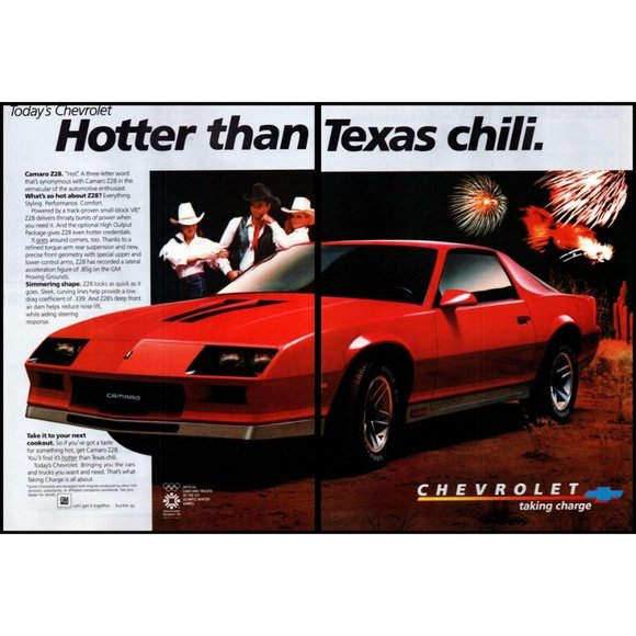 chevrolet | Art | 984 Chevy Camaro Z28 Sports Car 2 Page Vintage Print ...